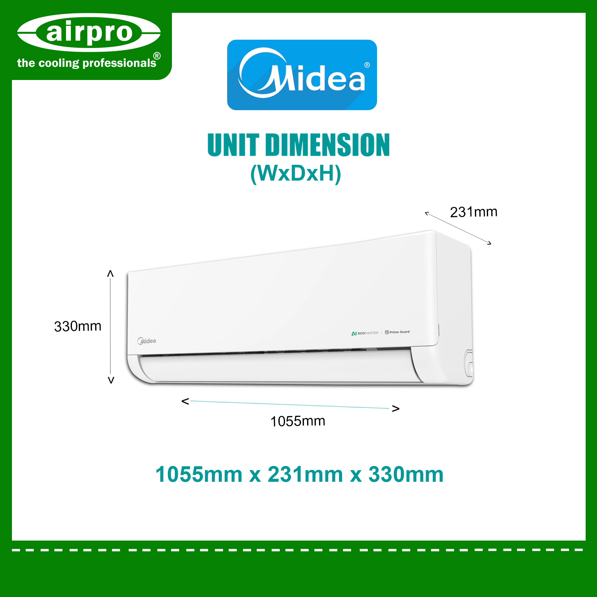 Midea Celest Full DC Inverter Split-Type Air-Conditioner - 2.5HP | Air ...