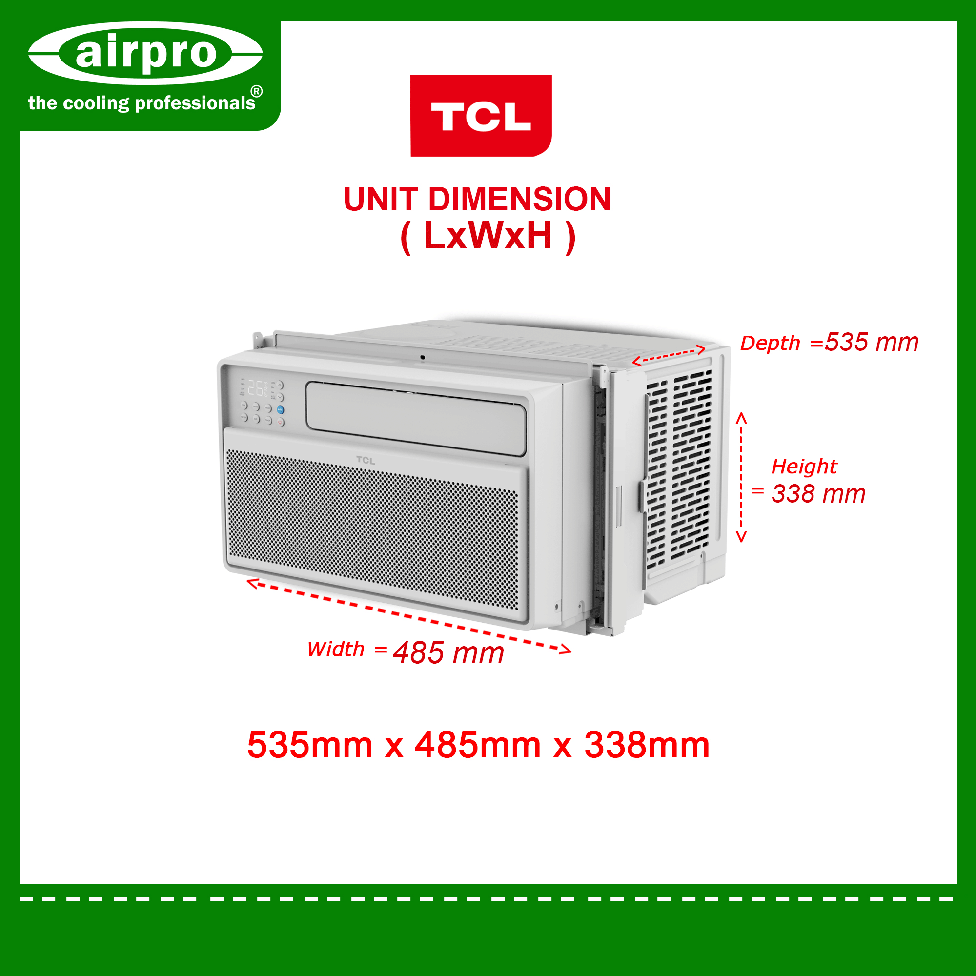 1.0 HP WINDOW TYPE INVERTER TAC-09CWI/UJE | Air Conditioner | Air ...
