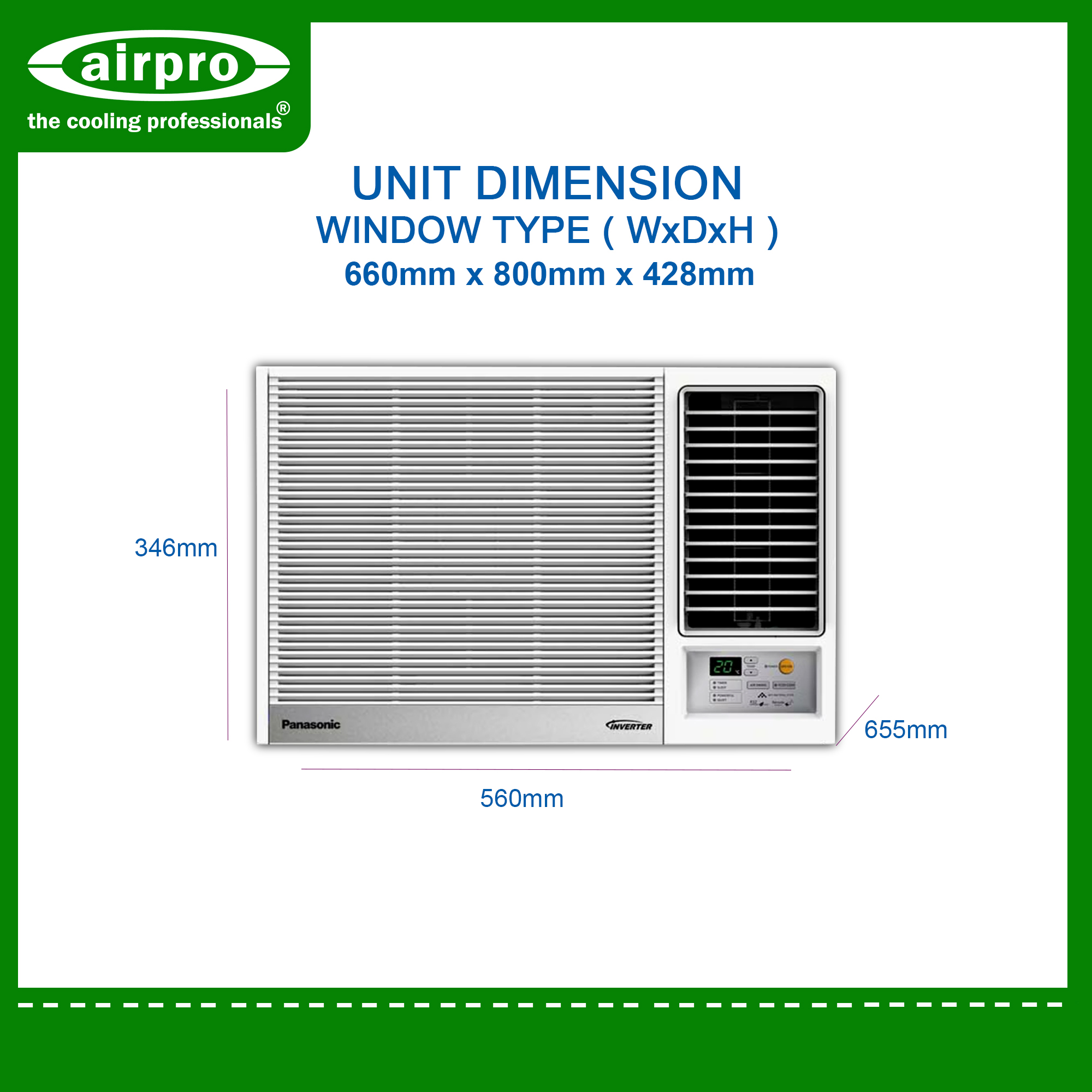 1.0HP STANDARD WINDOW TYPE INVERTER CW-U1021VPH | Air Conditioner | Air ...